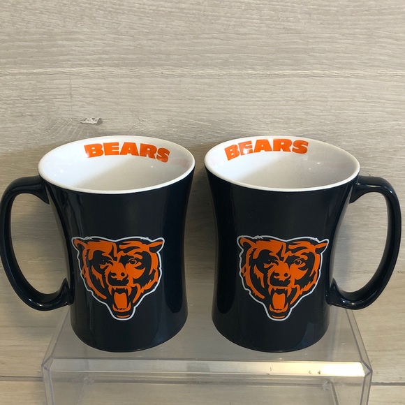NFL | Dining | Chicago Bears 4 Oz Blue Orange Double Sided Cups Mugs ...